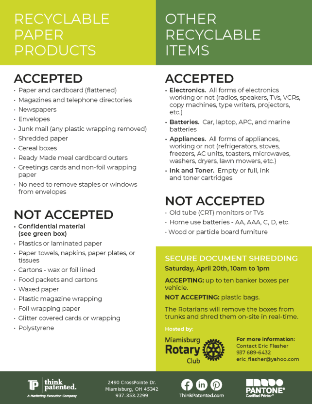 Think Patented Holds Second Annual Public Recycling Event to Support ...